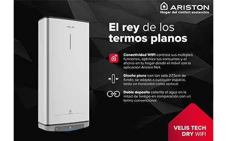 Ariston presenta su nuevo termo eléctrico Velis Tech Dry WiFi: El rey ...