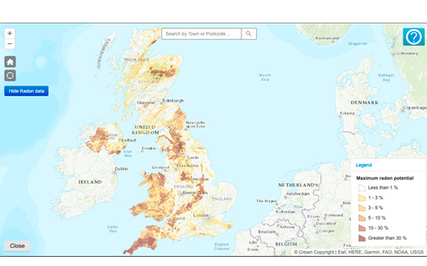 Mapas de gas radón ¿Dónde puede haber más radón en España? - caloryfrio.com