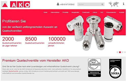 Nueva web de AKO - caloryfrio.com