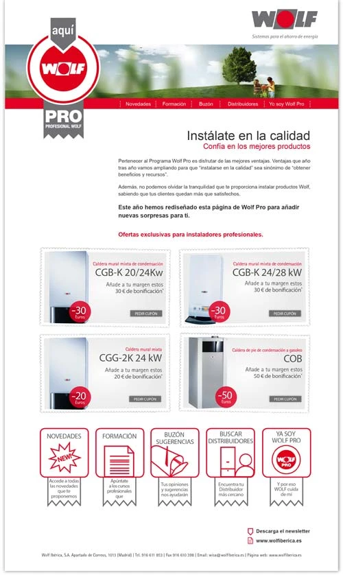 Wolf Pro, la web de los profesionales de la calefacción - caloryfrio.com